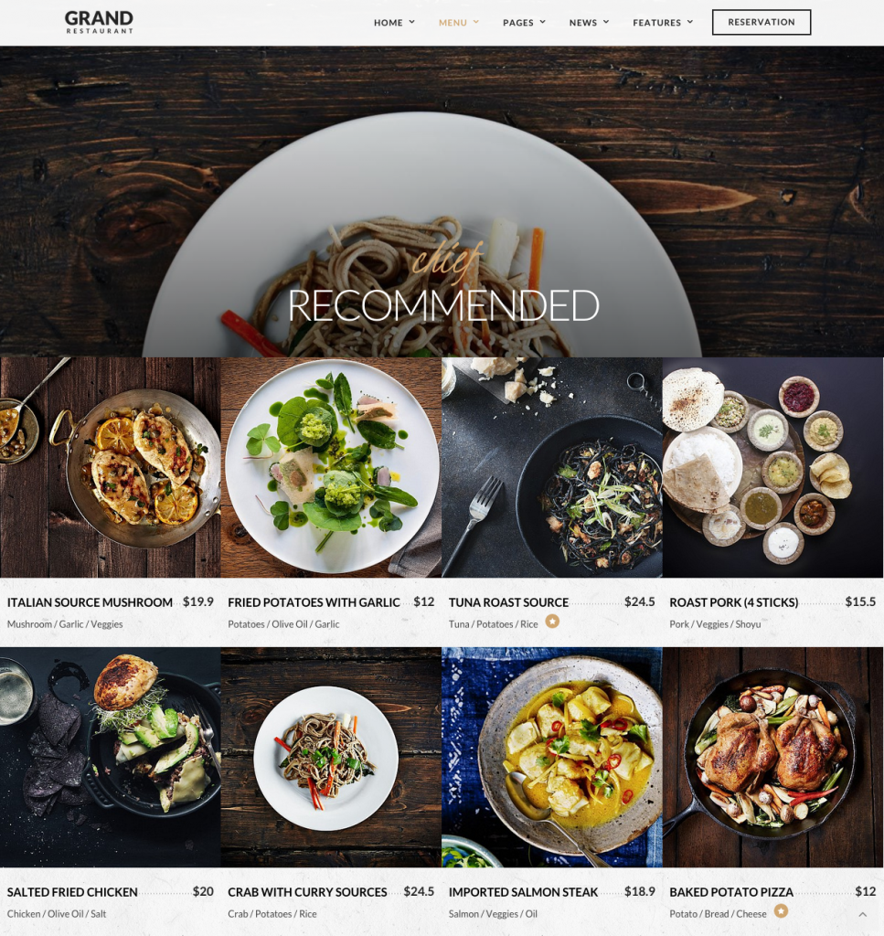 6 Food Menu Layouts - ZAZAH